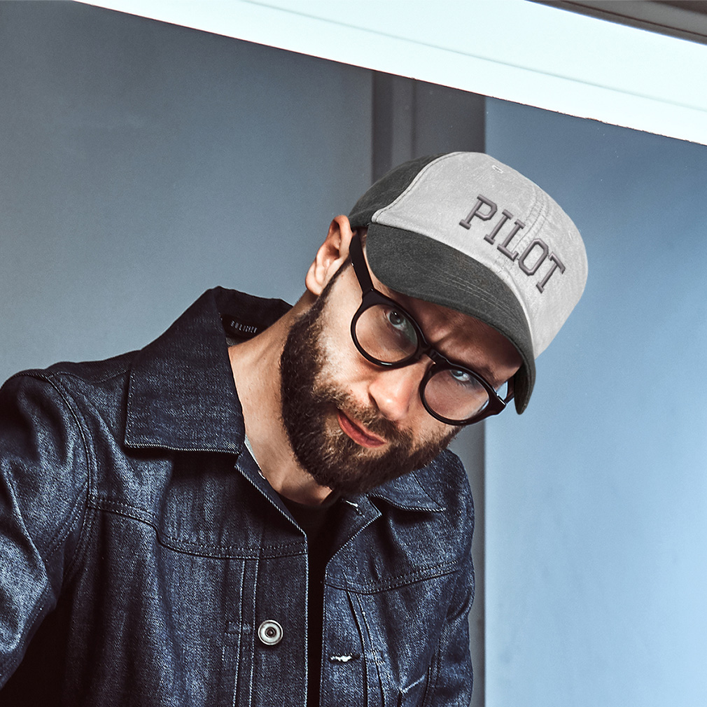 Soft Baseball Cap Silver Letters Pilot Cotton Unstructured Hats for Men ...