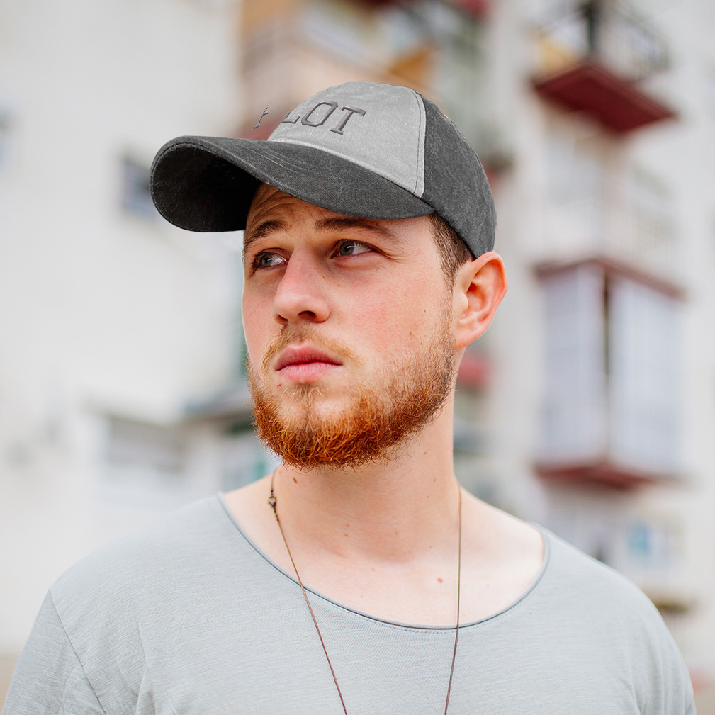 Soft Baseball Cap Silver Letters Pilot Cotton Unstructured Hats for Men ...